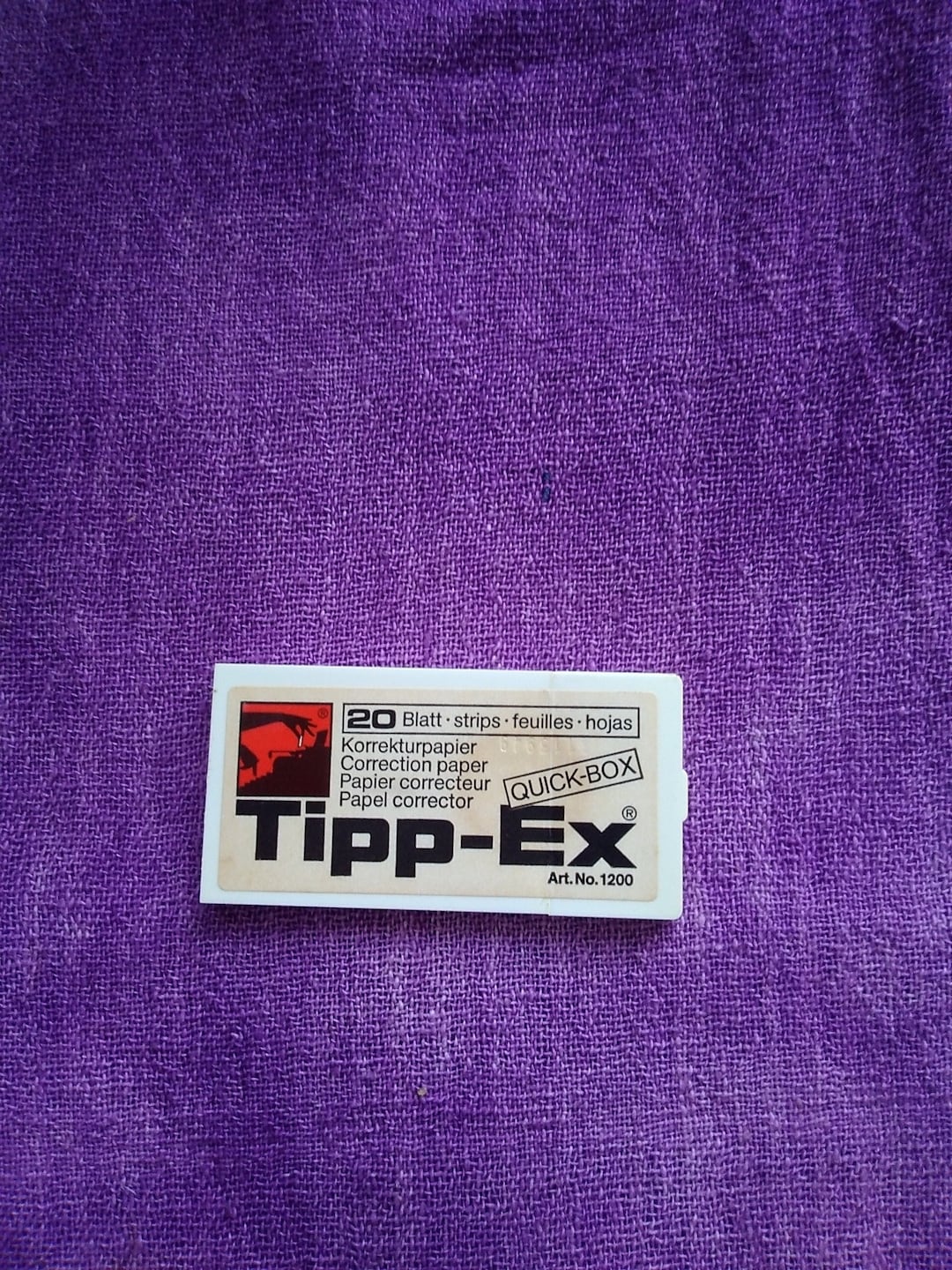 Vintage Tipp-ex Correction Paper Tippex Quick Box 20 Strips White for ...