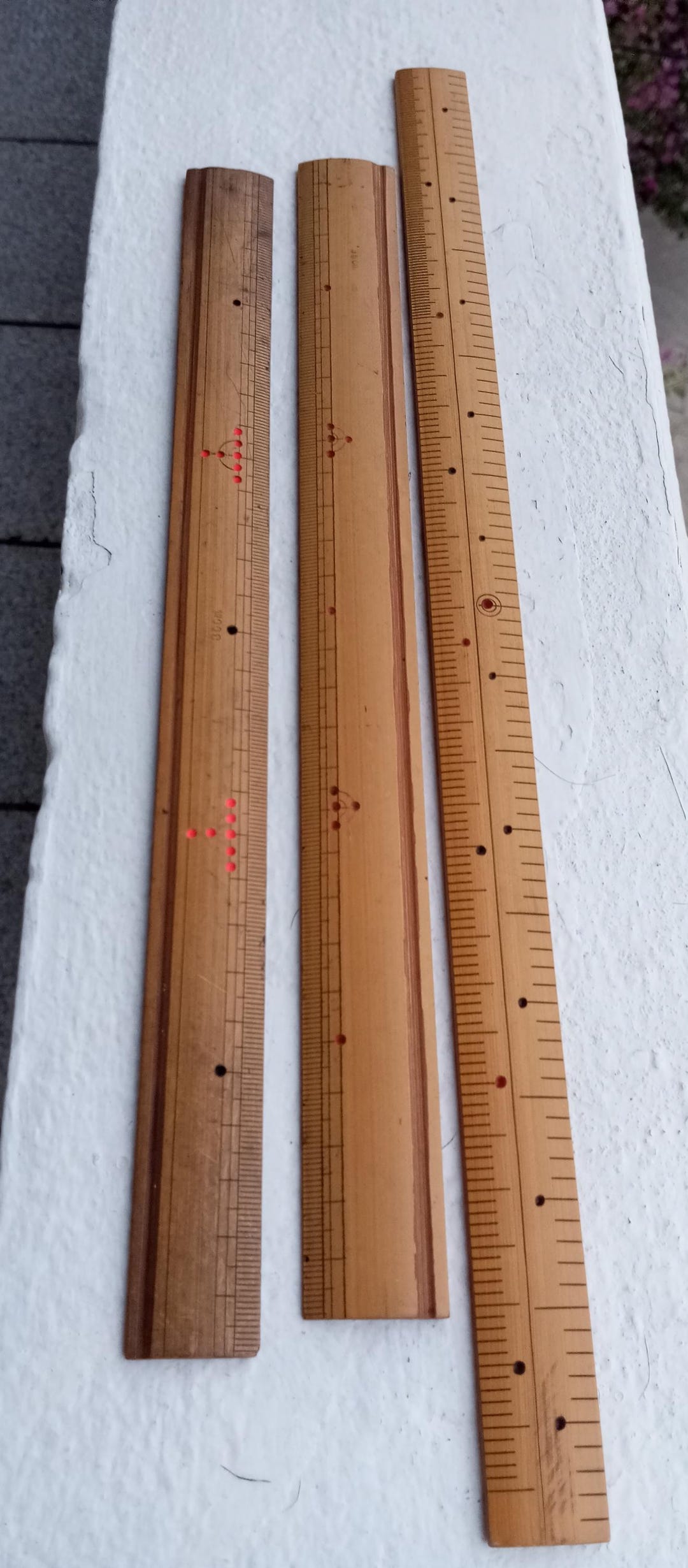 Wood Vintage Rulers Japanese Wooden Rule Set Measuring Tools Japan - Etsy