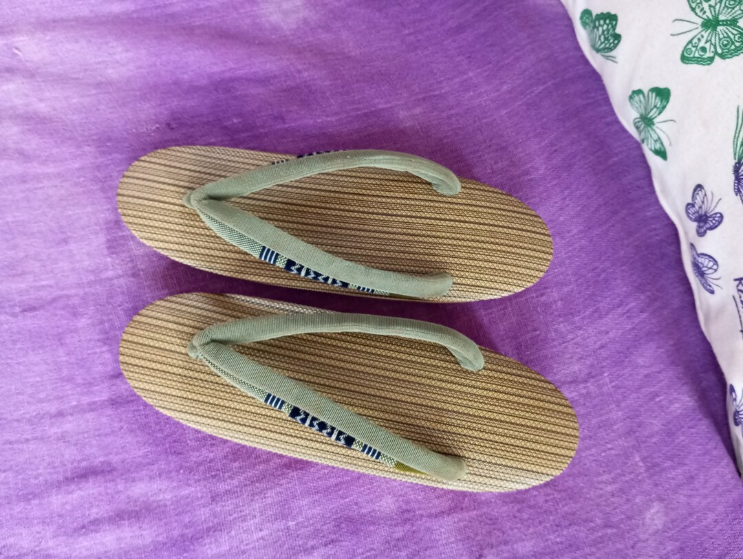 Zoris Vintage Japanese Velvet Getas Shoes Kimono Sandals Handmade Japan ...