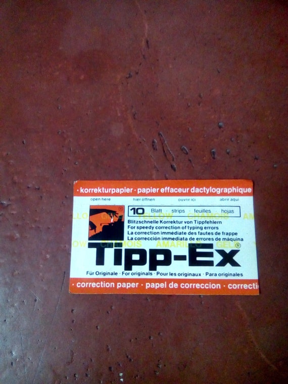 Vintage Tipp-ex Typewritter Correction Paper Yellow One Packet | Etsy