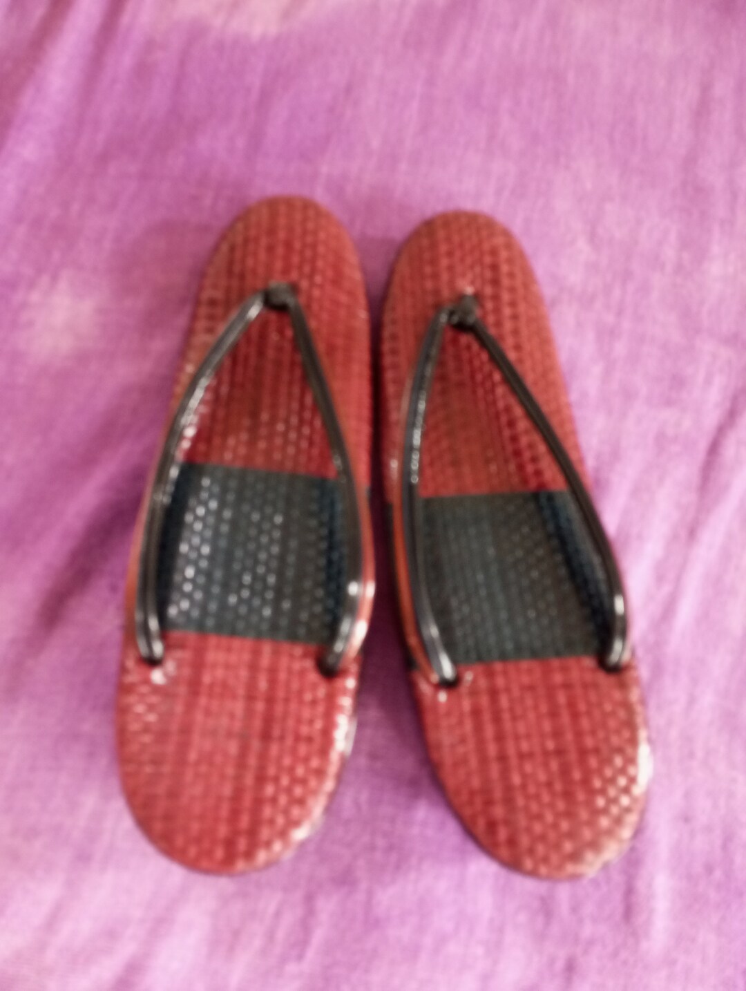 Vintage Japanese Zoris Getas Black Red Shoes Kimono Sandals - Etsy