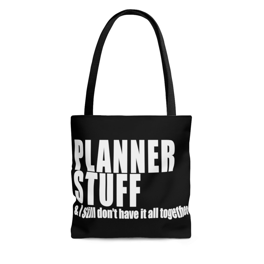 Planner Stuff Canvas Tote Bag - Etsy