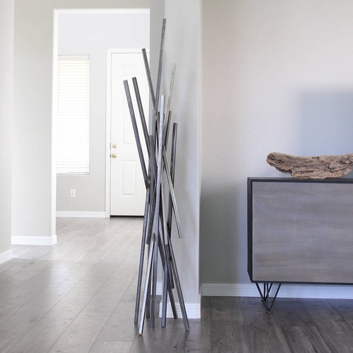 Modern Metal Contemporary Accent Pedestal Sokol Table Decor | Etsy