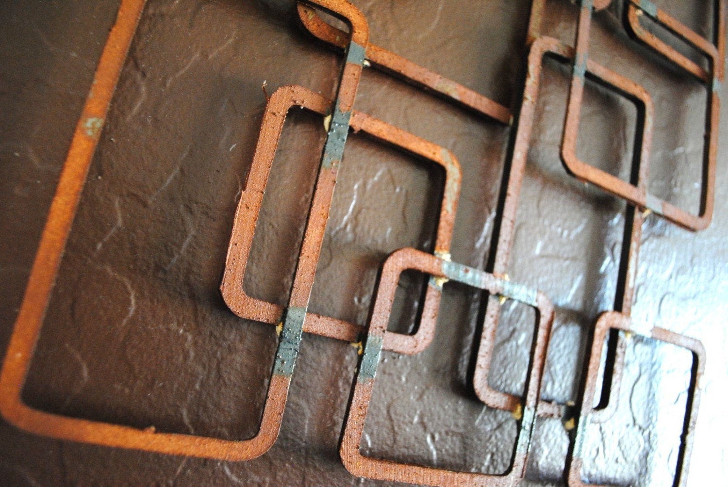 Retro Modern Metal Sculpture Art Abstract Mid Century Contemporary Wall ...