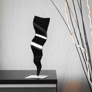 Metal Sculpture Modern Abstract Table Art Decor Contemporary Mid ...