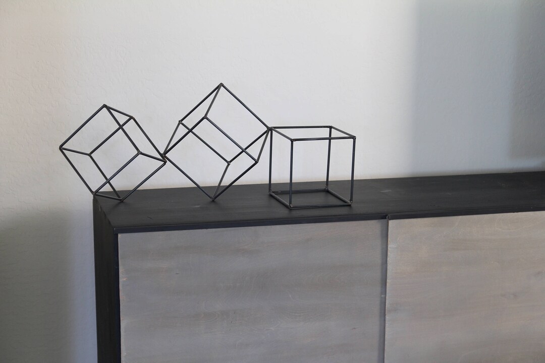 Metal Sculpture Abstract Art Modern Retro Simple Table Decor ...