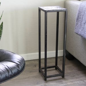 Modern Metal Contemporary Accent Pedestal Sokol Table Decor Mid Century ...