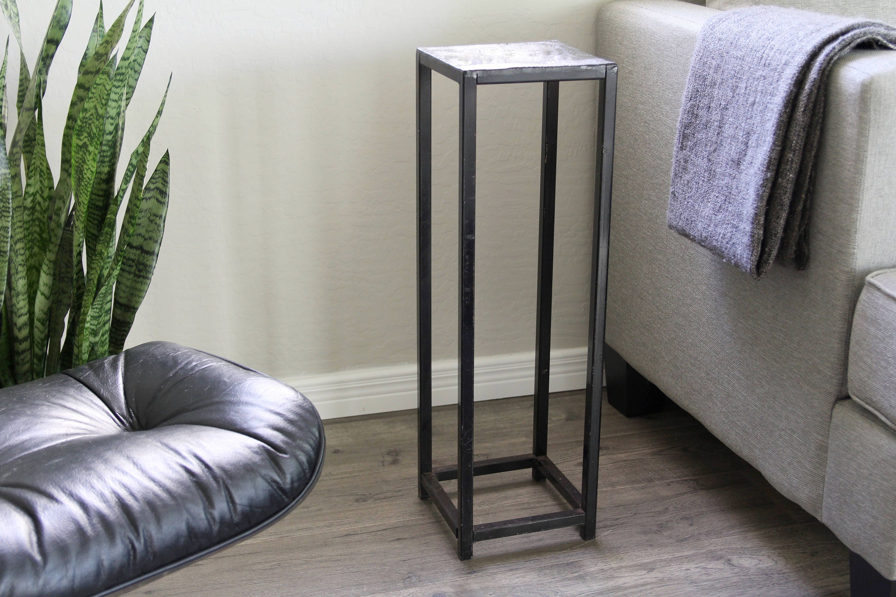 Modern Metal Contemporary Accent Pedestal Sokol Table Decor | Etsy