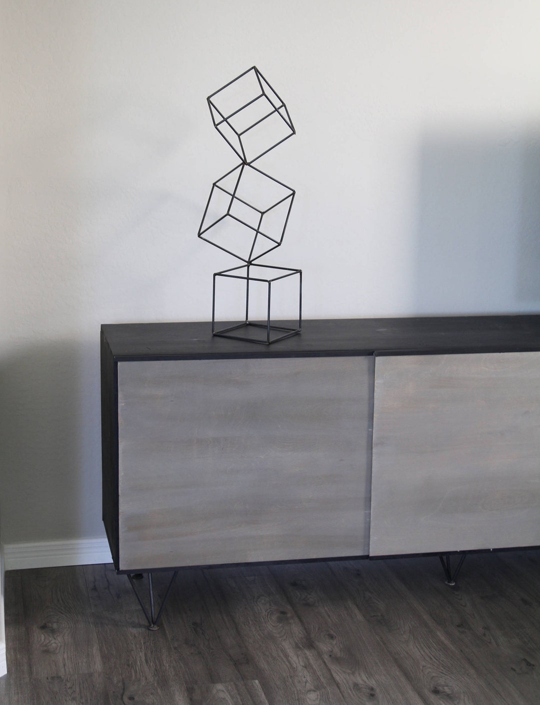 Metal Abstract Art Sculpture Modern Retro Simple Table Decor ...