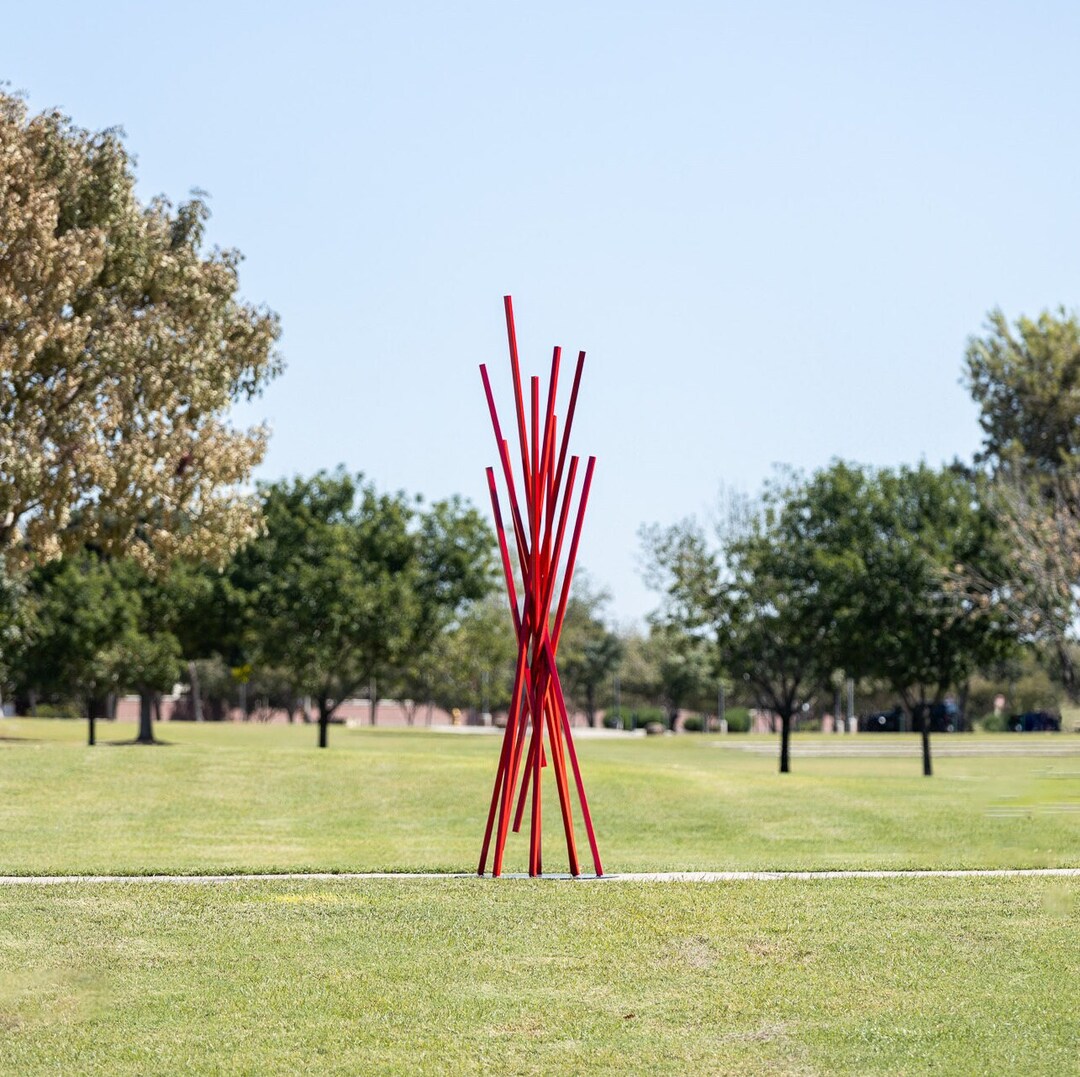 Large Modern Metal Sculpture Outdoor Standing Abstract Contemporary Art ...