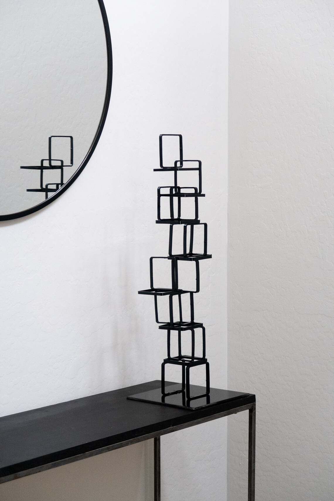 Metal Abstract Art Sculpture Modern Retro Simple Table Decor ...