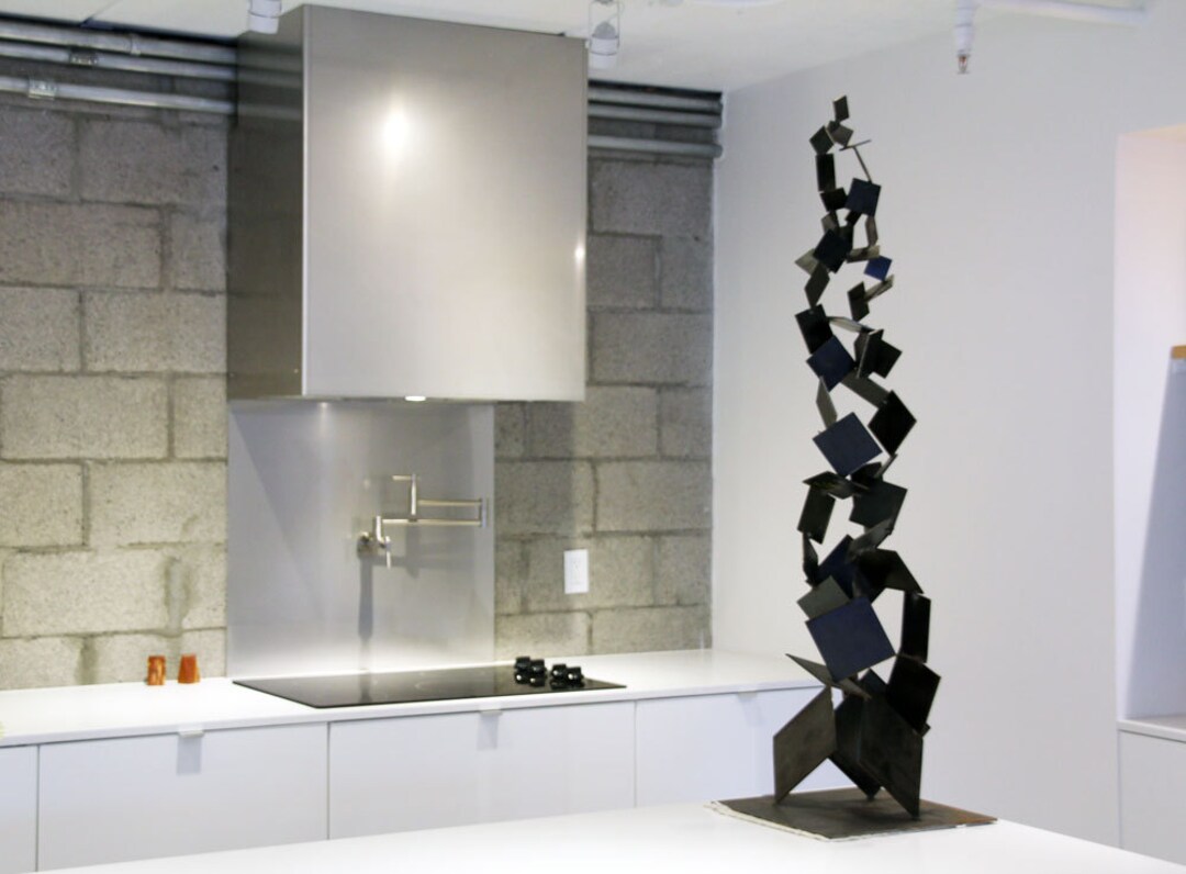 Large Metal Sculpture Brutalist Abstract Modern Table Art Decor ...