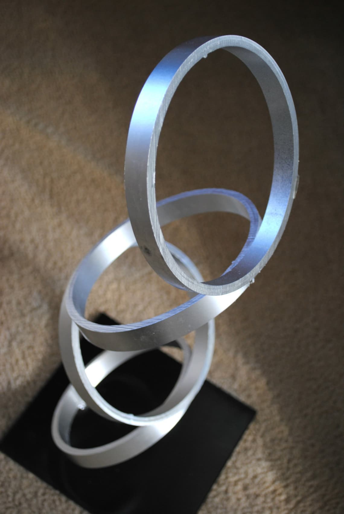 Mid Century Modern Metal Sculpture Art Abstract Simple Contemporary ...