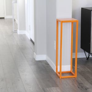 Modern Metal Contemporary Accent Pedestal Sokol Table Decor Mid Century ...