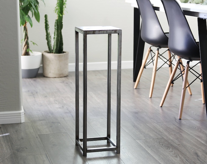 Modern Metal Art Pedestal Accent Pillars, Platform, Table,rustic ...