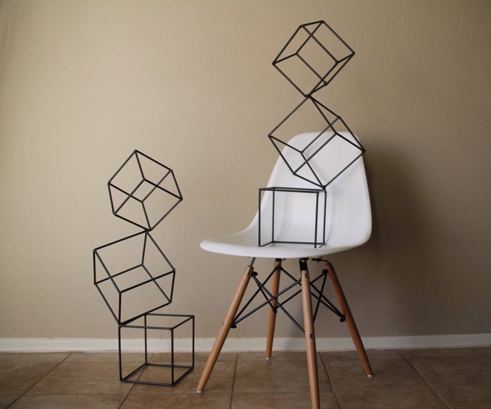Metal Abstract Art Sculpture Modern Retro Simple Table Decor - Etsy
