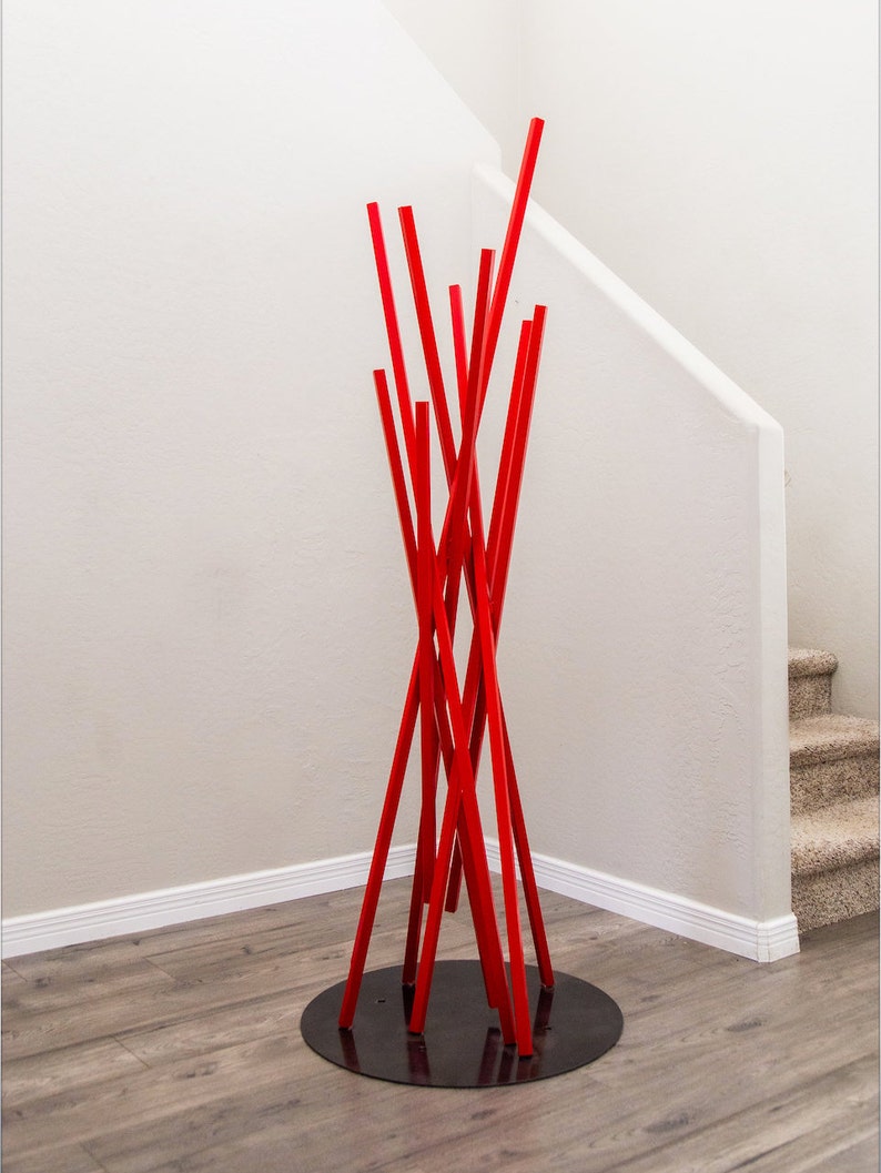 Metal Sculpture Art Brutalist Abstract Modern Focal Point Large Floor ...