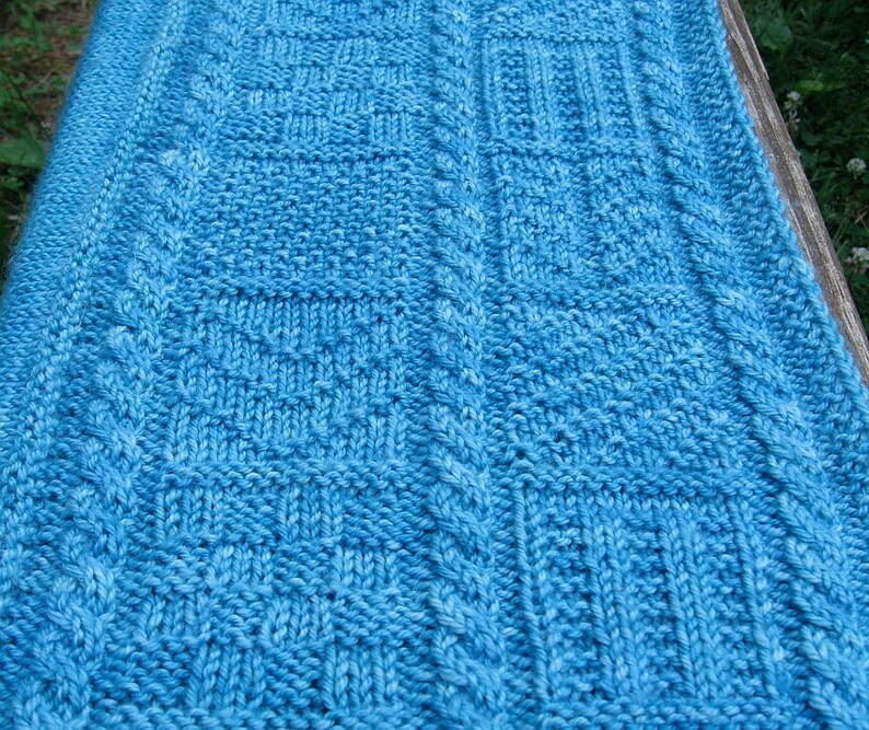 Ganz Modular Knit With Gansey/guernsey Design Shawl in Sport - Etsy