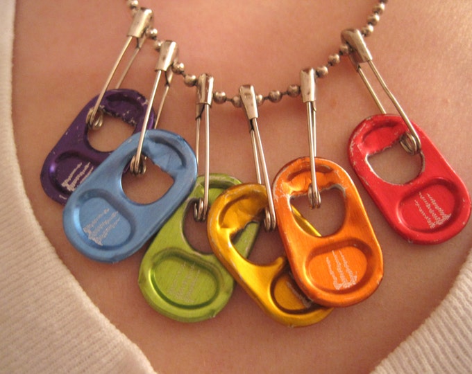 Monster Tab Rainbow Necklace - Etsy