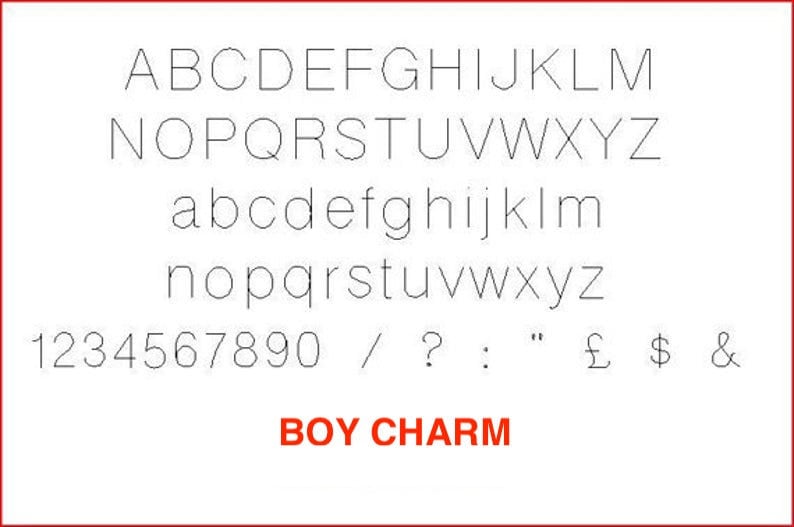 Personalised Silver Boy Charm / Girl Charm Pendant Necklace | Etsy