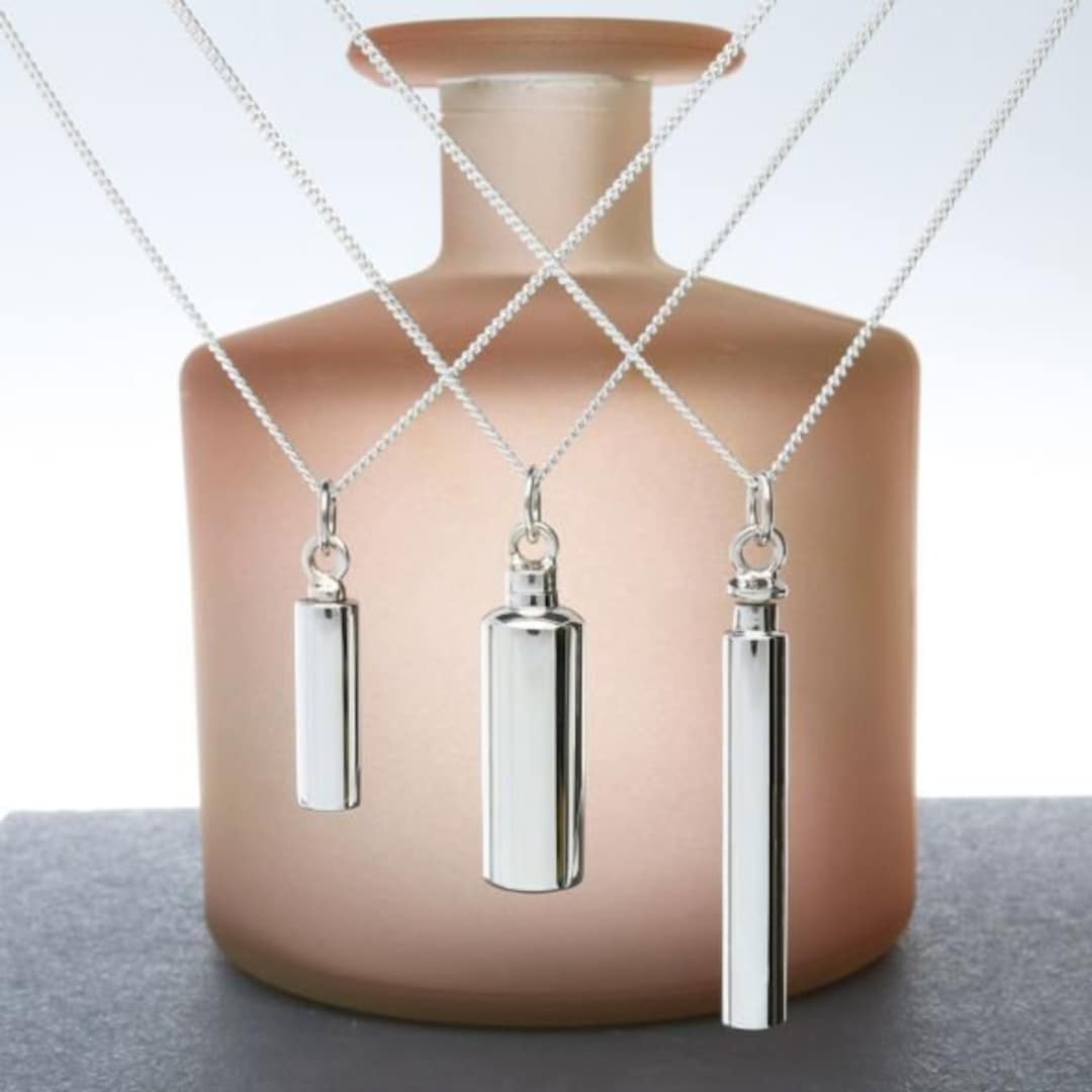 Custom Engraved Ashes Pendant or Necklace Sterling Silver Urn Pendant ...