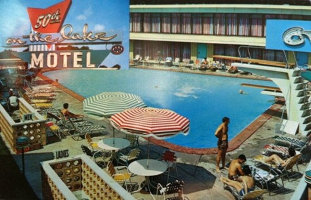 Vintage MOTEL POSTCARD Magnet, Chicago Motel, Original 50's Postcard ...