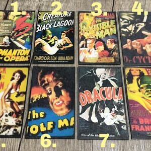 Vintage Horror Movie Poster Magnets, Halloween Magnets, Retro Fridge ...