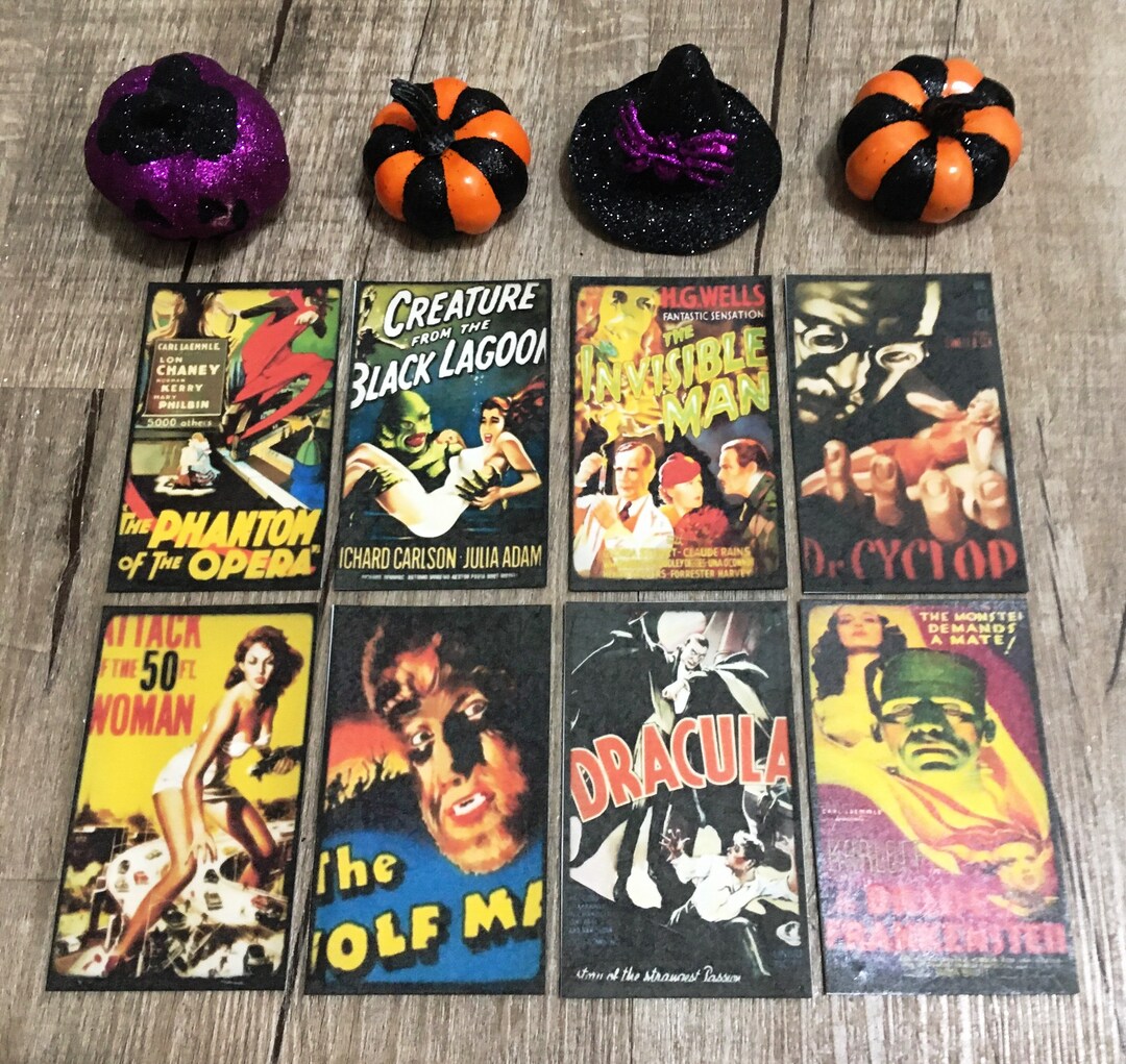 Vintage Horror Movie Poster Magnets, Halloween Magnets, Retro Fridge ...