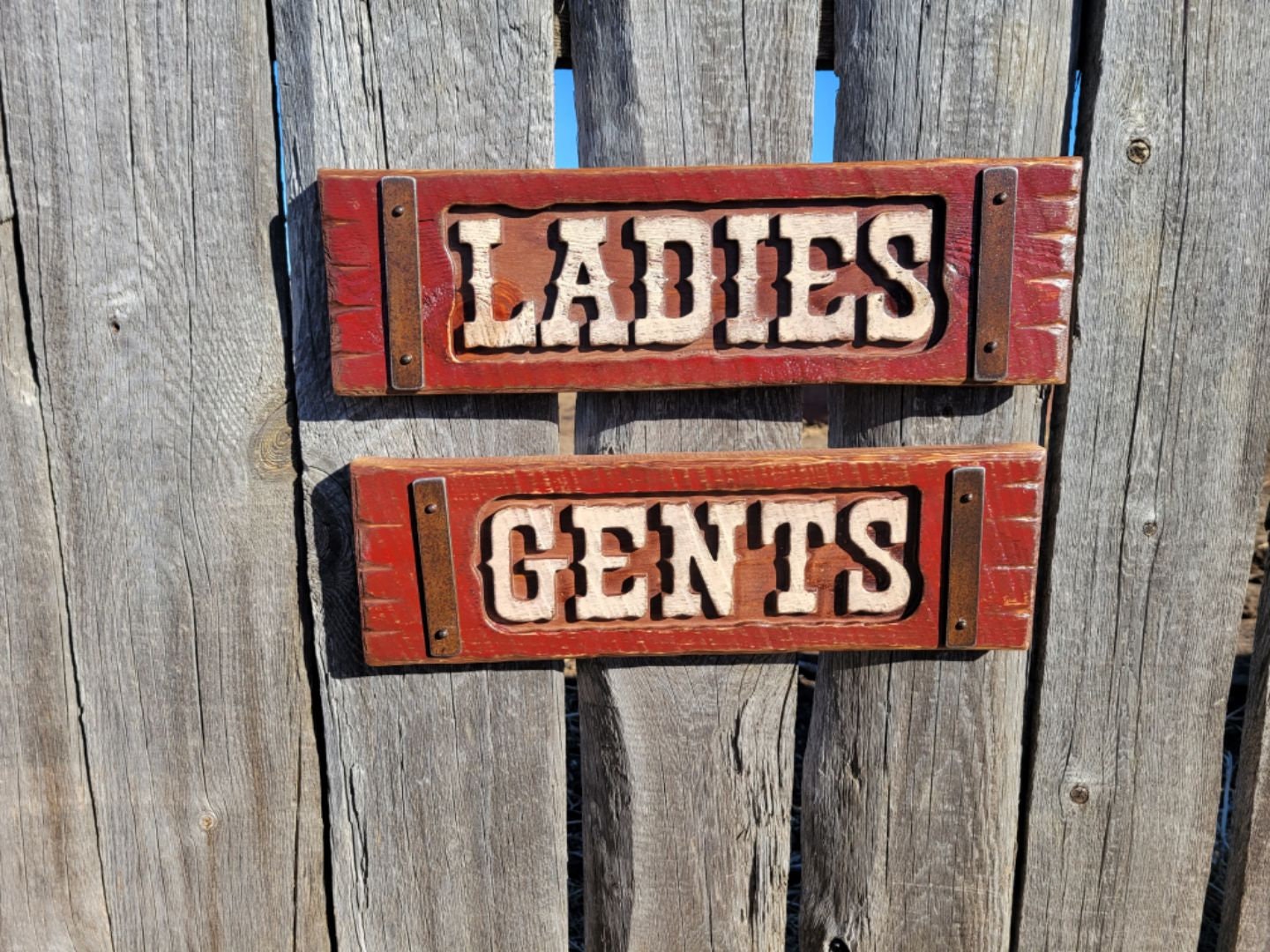 Restroom Sign Set. Rustic Western Restroom Sign Set 3 Signs, Restroom ...