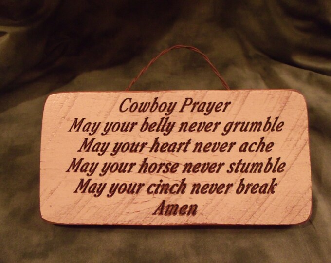Cowboy Prayer Rustic/western Sign - Etsy