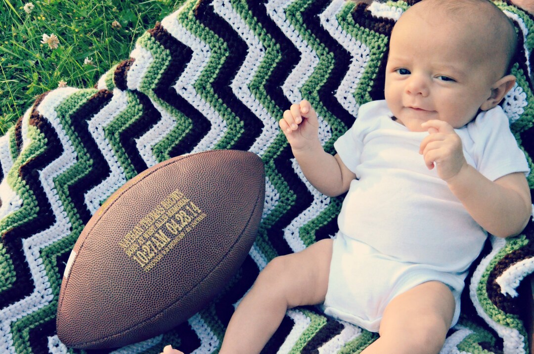 Personalized Football Birth Announcement, Baby Boys Gift, Engraved ...