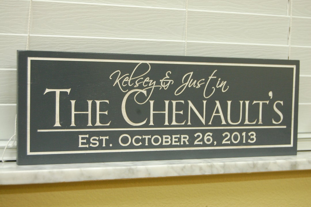 Sign for Home / Personalized Family Names Sign / Wedding Gift / Name ...