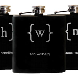 5 Celtic Cross Flasks, Personalized Groomsmen Gift, Custom Engraved ...