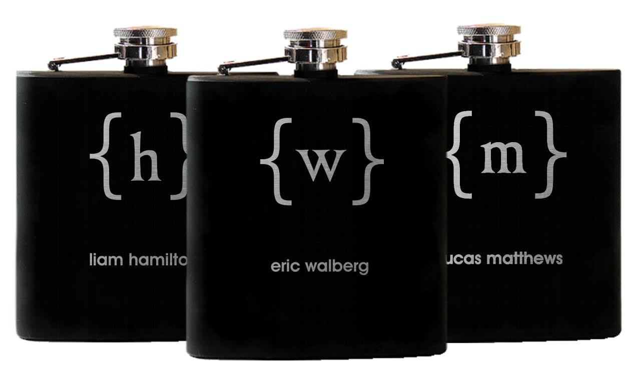 5 Celtic Cross Flasks, Personalized Groomsmen Gift, Custom Engraved ...