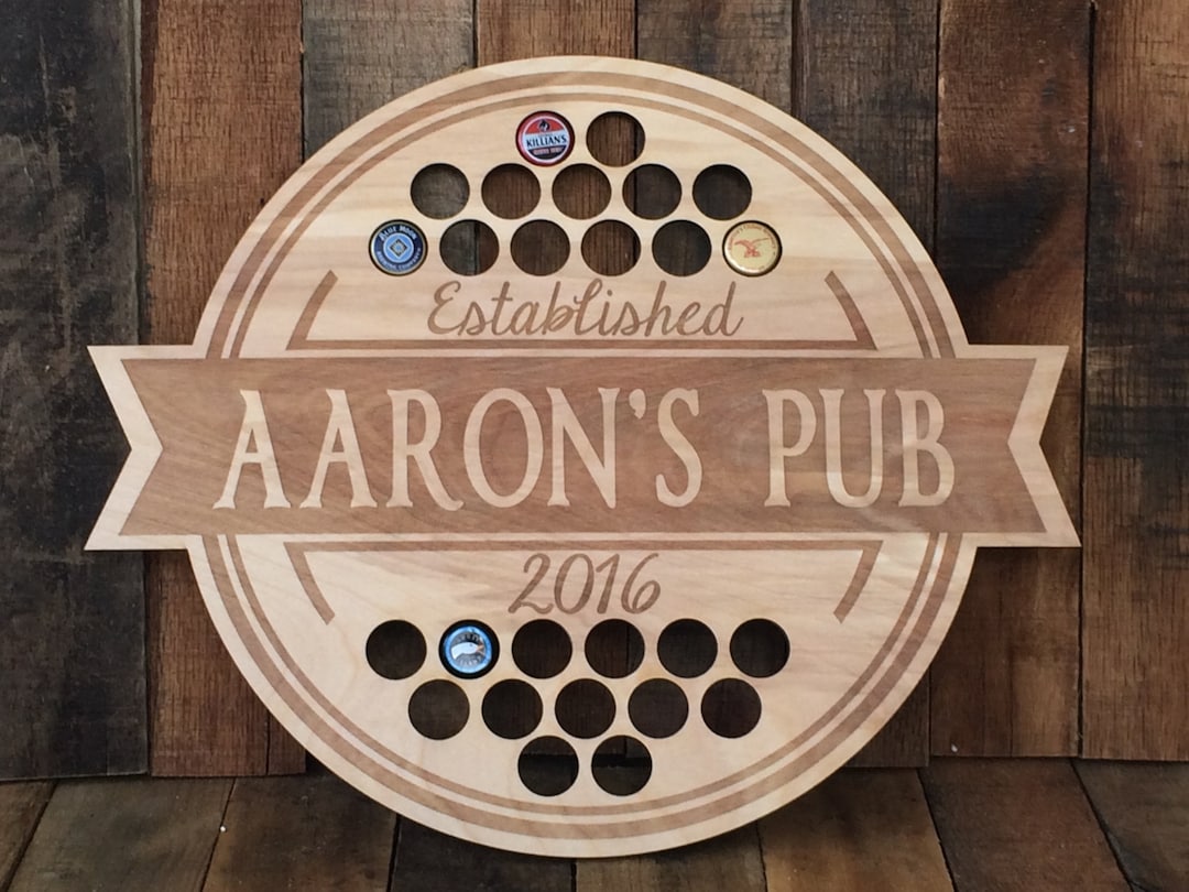 Personalized Bar Sign Custom Wood Sign Carved Wood Sign Personalized ...