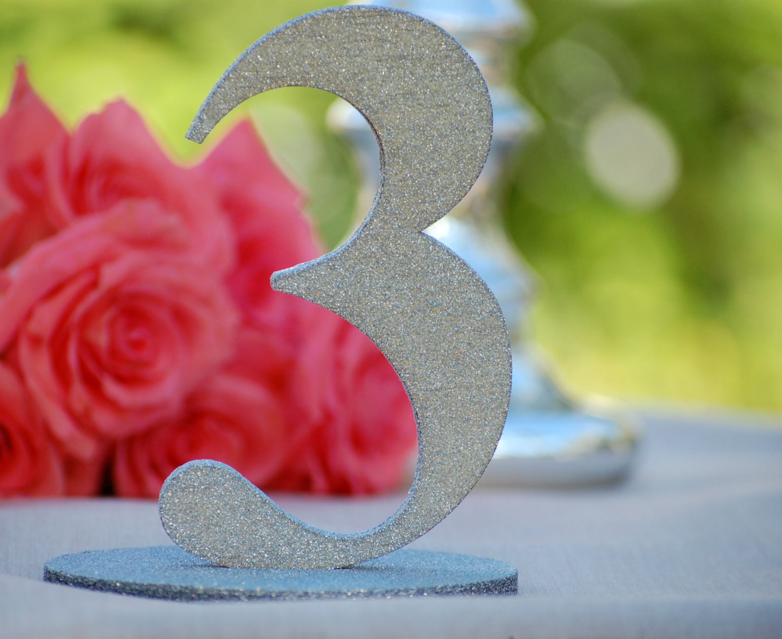 Silver Glitter Wedding Table Numbers Silver Table Number for - Etsy