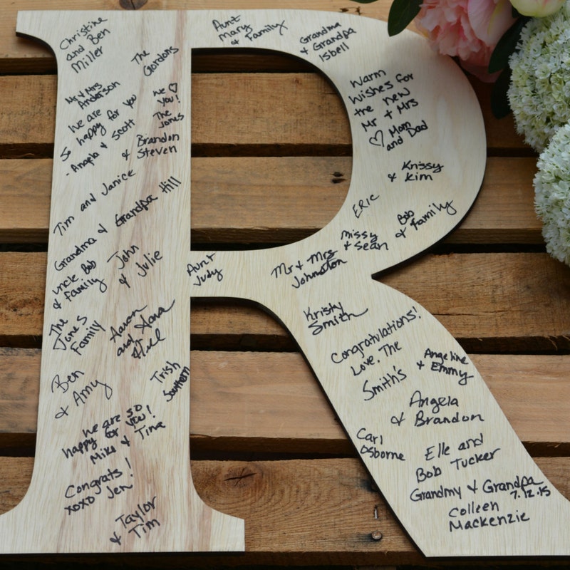 Initial Guest Book - Etsy