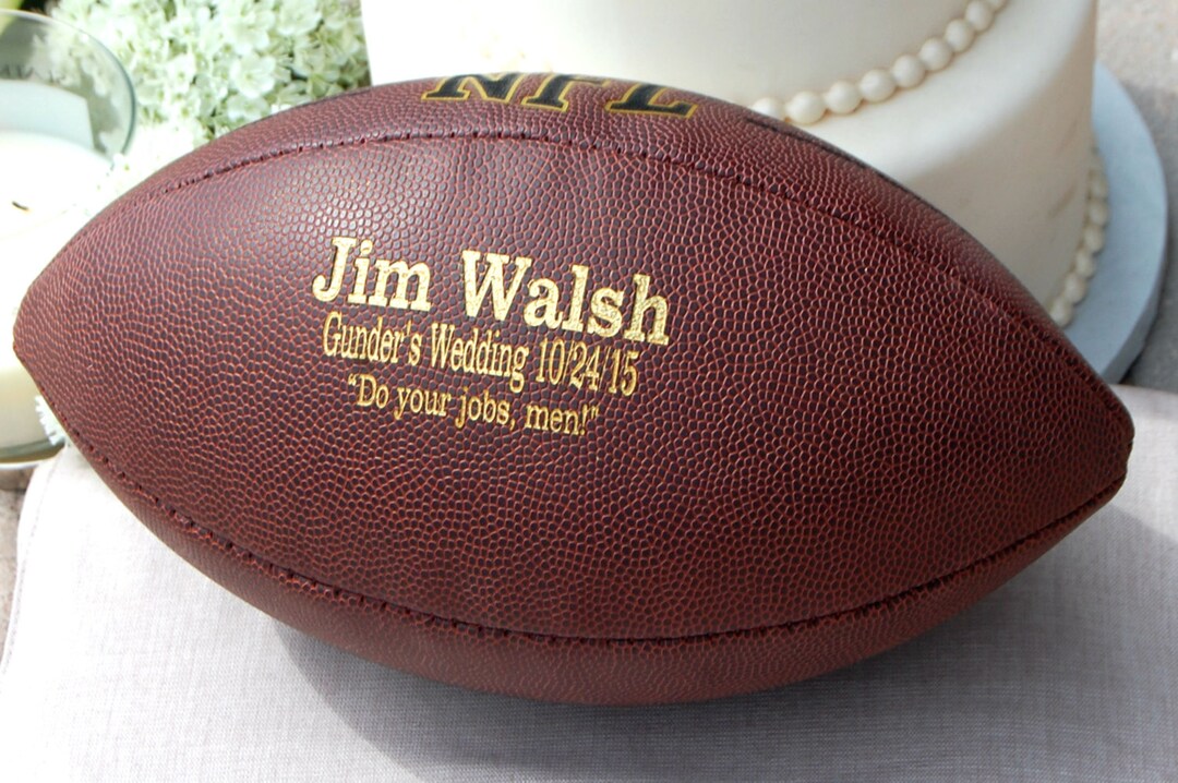 8 Personalized Footballs, Engraved Ring Bearer Gift, Groomsmen and Best ...