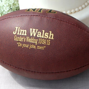 8 Personalized Footballs, Engraved Ring Bearer Gift, Groomsmen and Best ...