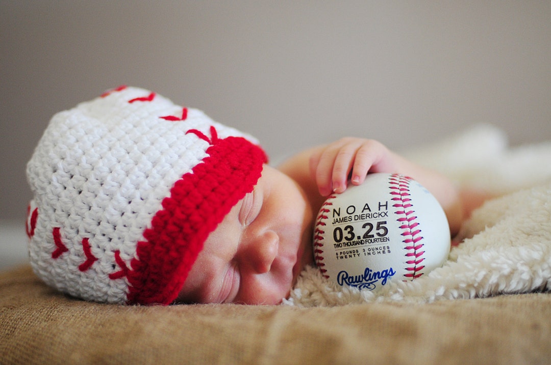 Personalized Baseball Birth Announcement, Baby Boys Gift, Engraved ...