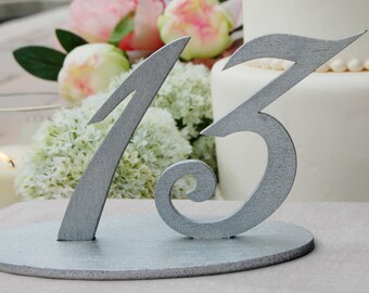 Silver Glitter Table Numbers - Etsy