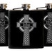 5 Celtic Cross Flasks, Personalized Groomsmen Gift, Custom Engraved ...