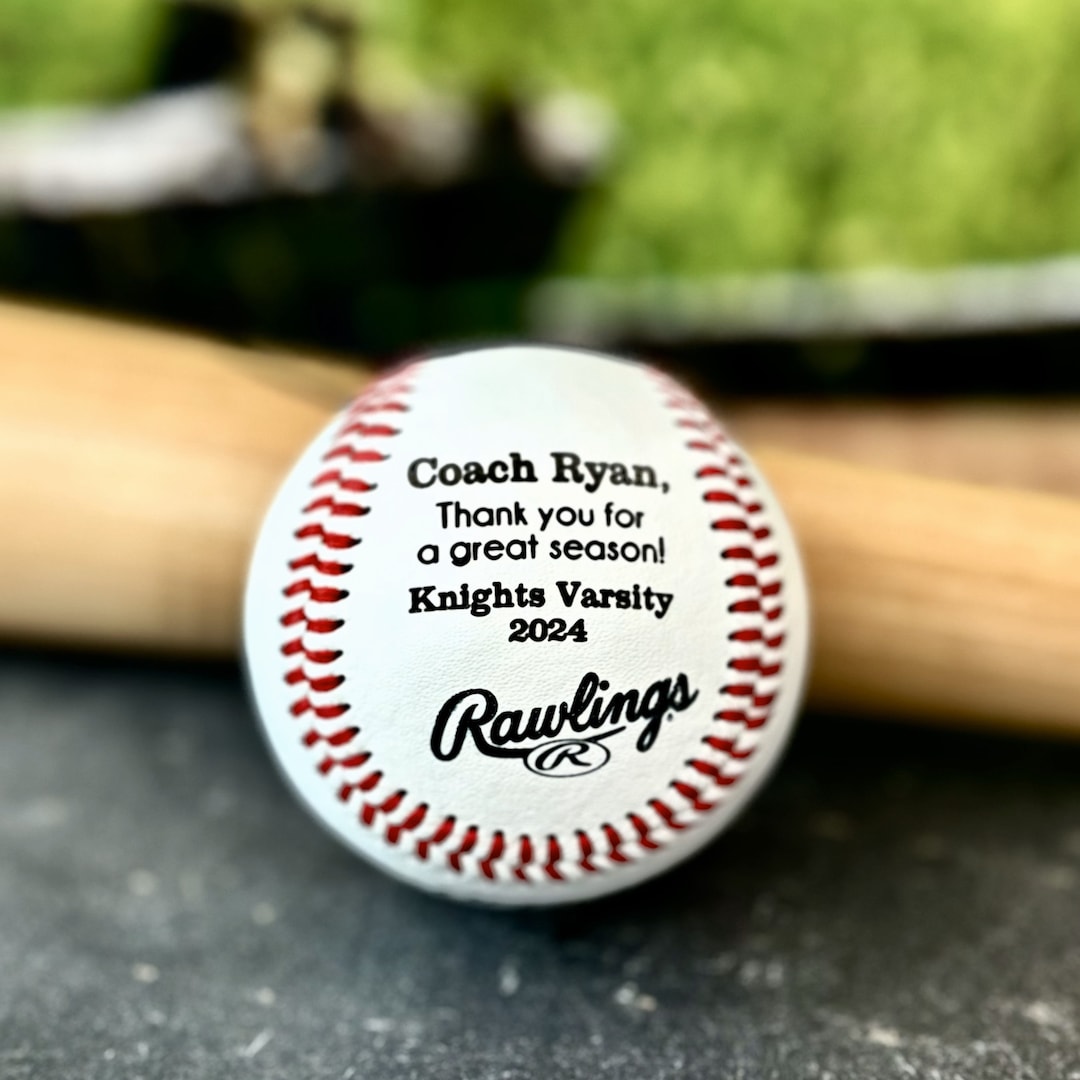 Engraved Baseball, Custom Message Baseball, Baseball Coach Gift ...