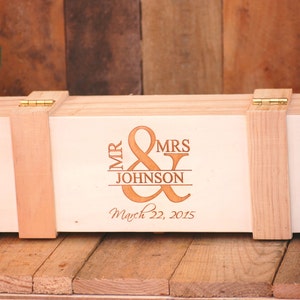 Wine Box Personalized Wedding Ceremony Box Couples Gift Champagne Box ...