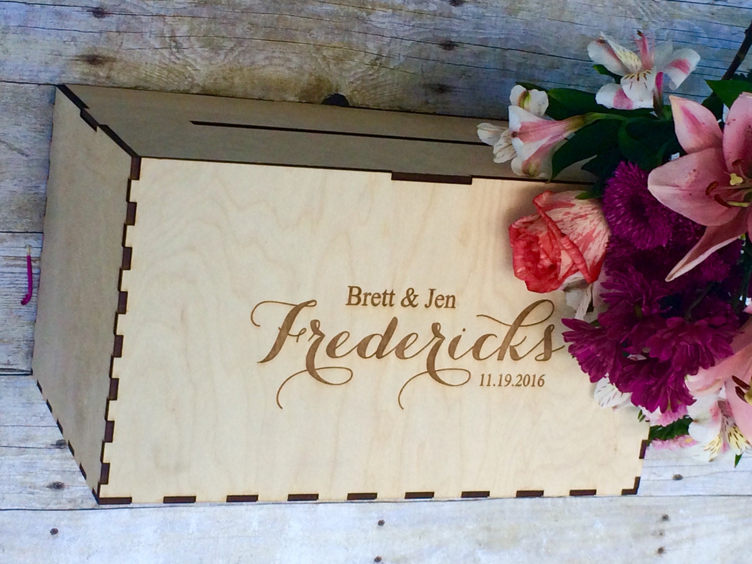 Personalized Wedding Card Box Wedding Card Holder Couples | Etsy