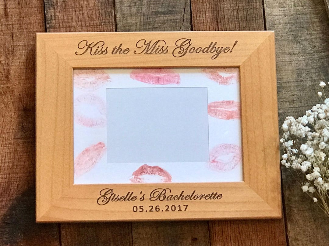 From Miss to Mrs: Kiss the Miss Goodbye Frame, Bridal Shower Gift ...