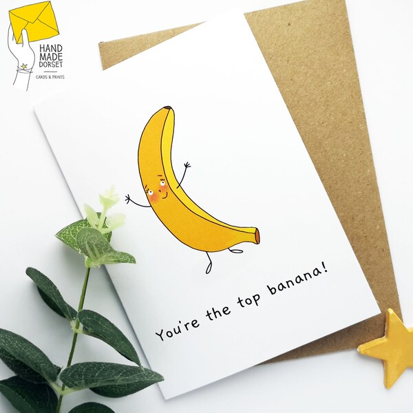 Banana Card - Etsy