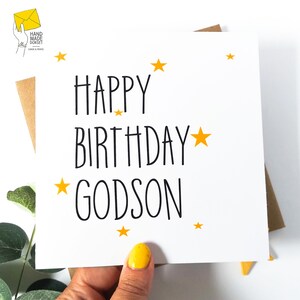 Card for Godsongodson Cardbirthday Card for Godson Happy - Etsy