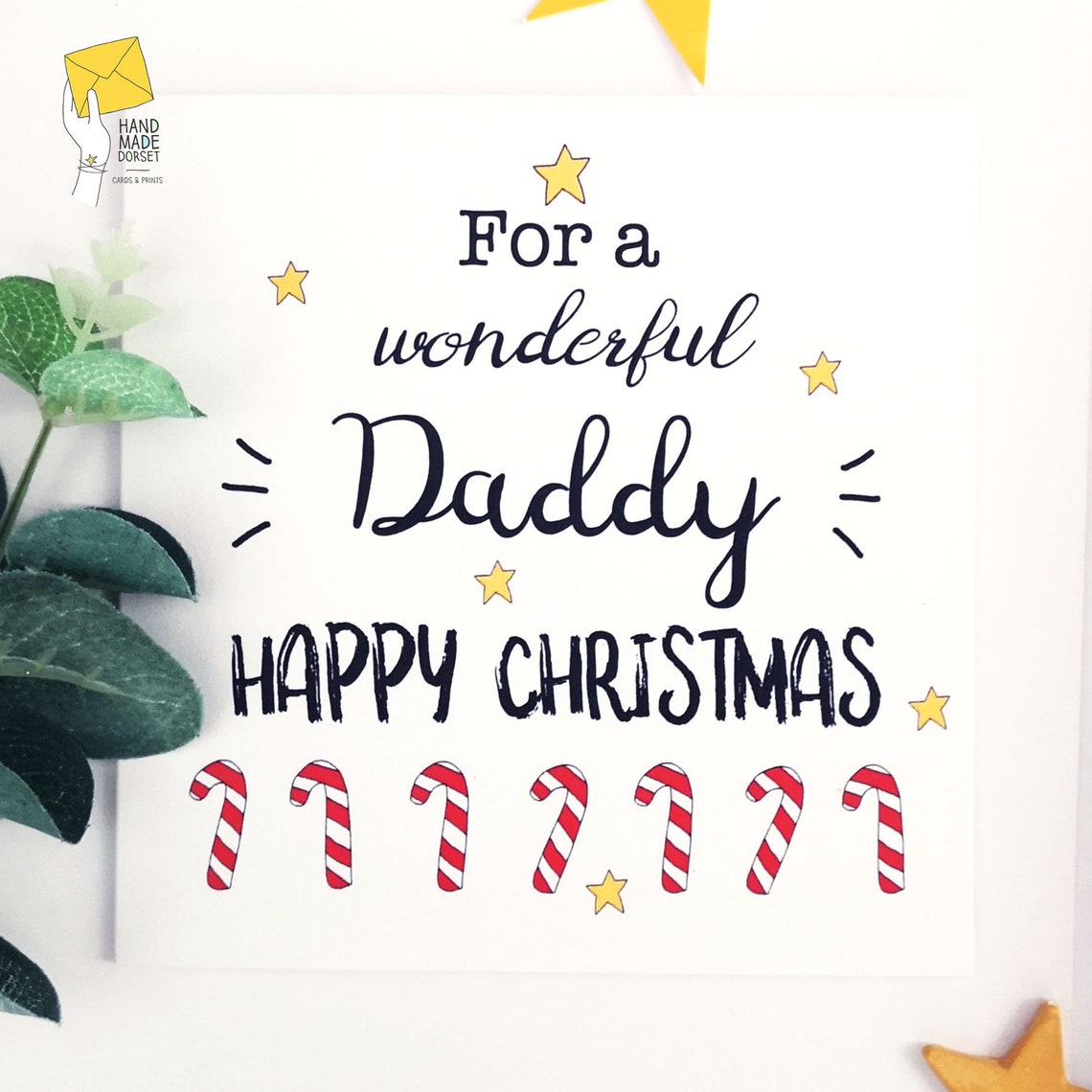 Daddy Christmas Cardchristmas Card for Daddyto My Wonderful - Etsy
