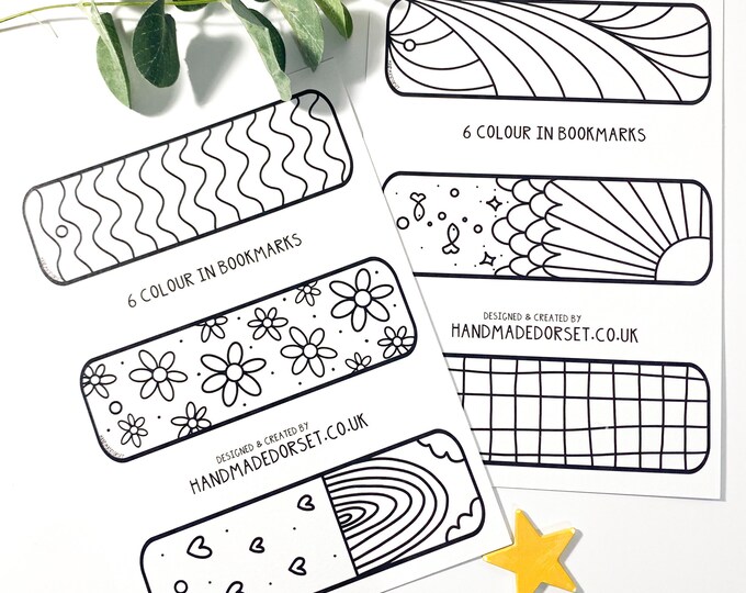 Colour-in Bookmarks,colouring Bookmark,painting Gifts,crafting Ideas ...